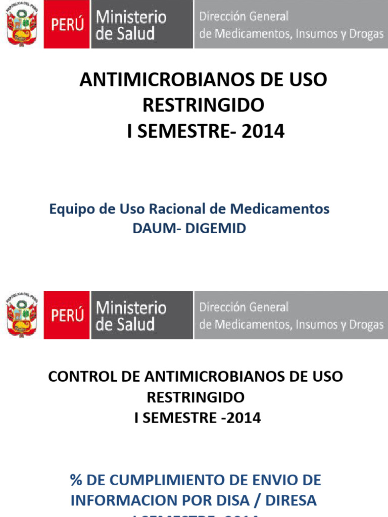 Antimicrobianos Uso Restringido Semestre I 2014 | PDF | Perú