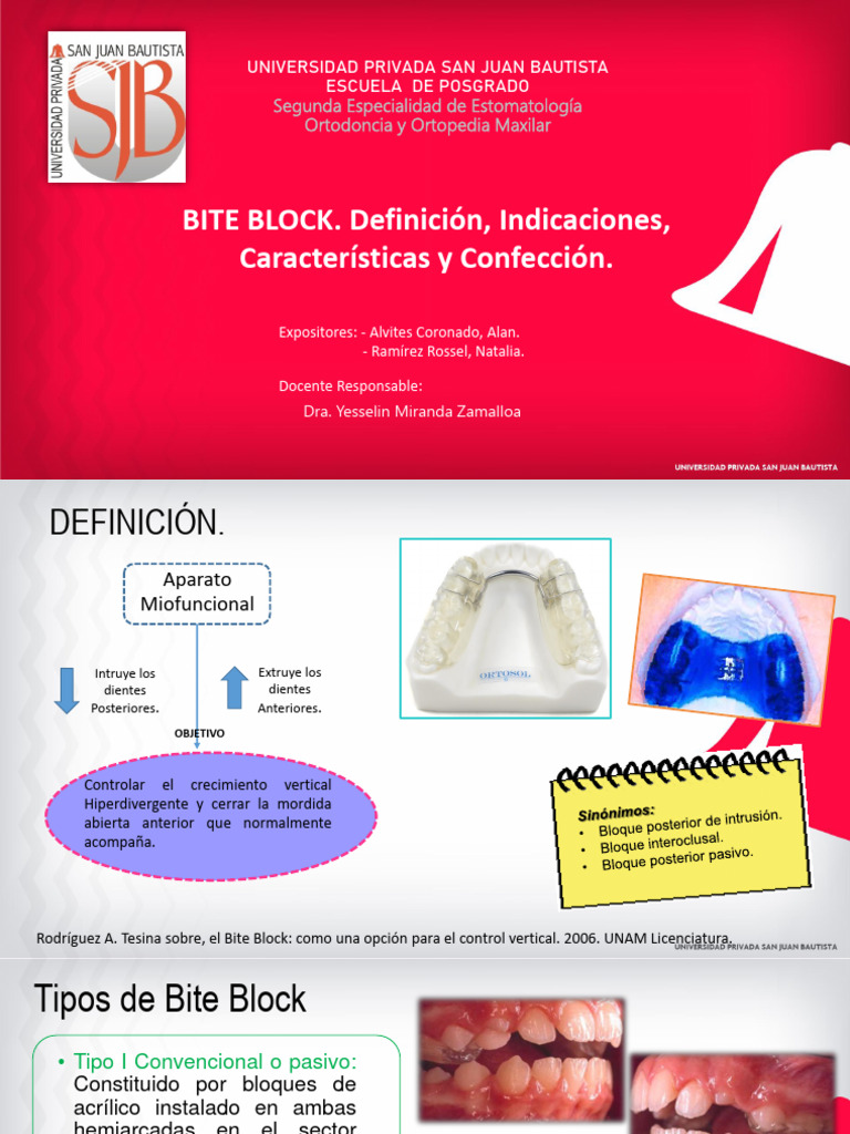 BITE BLOCK. Alvites - Ramírez | PDF | Odontología | Diente