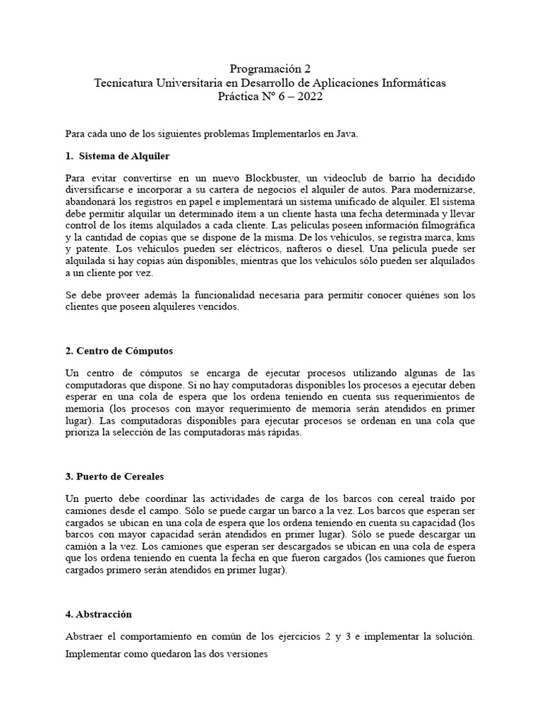 2022 - TP6 - Abstracciones | PDF