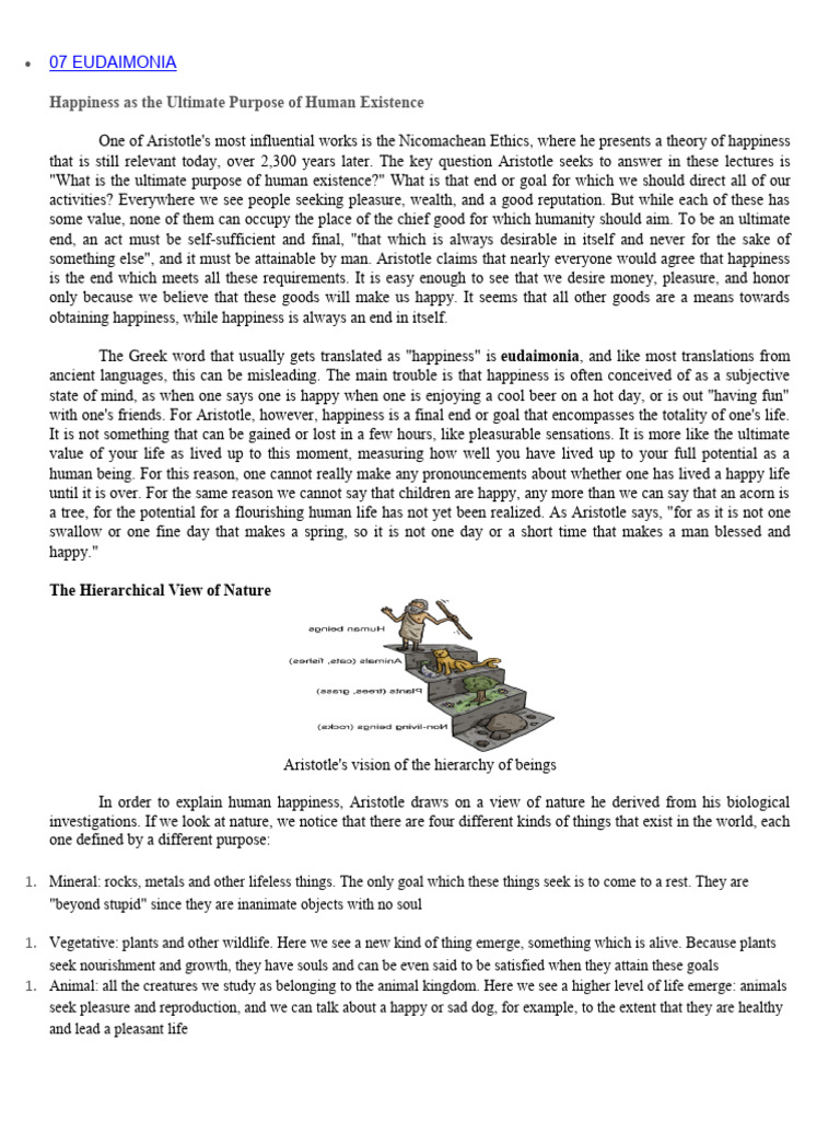 Week 07 EUDAIMONIA | PDF | Hedonism | Happiness