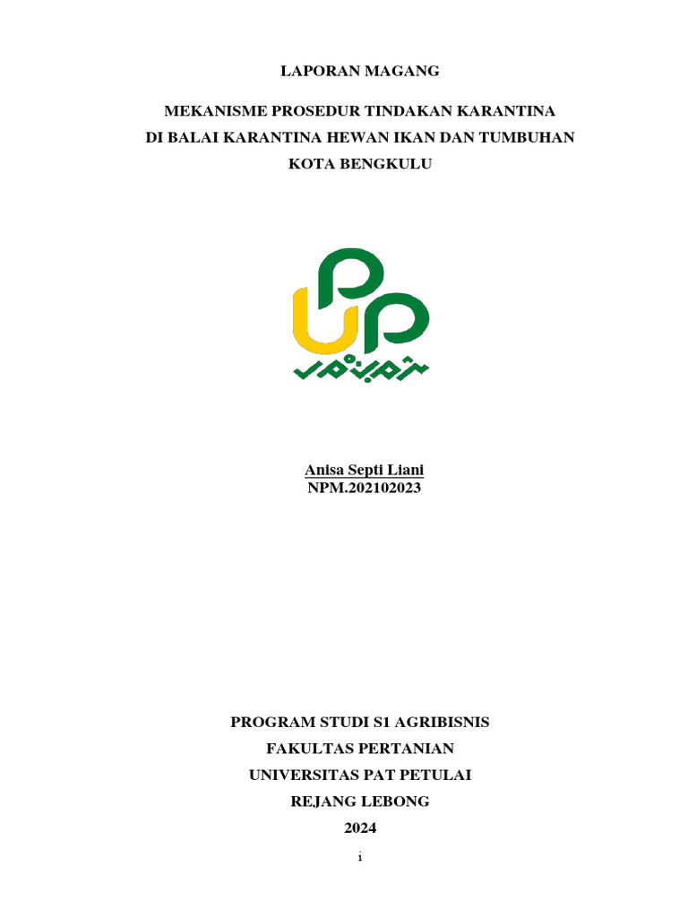 Laporan Magang Fix | PDF