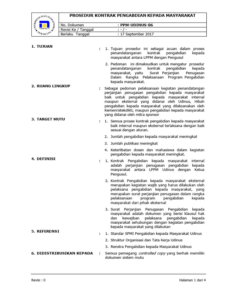 Prosedur Kontrak PKM | PDF | Pengelolaan Keuangan & Uang