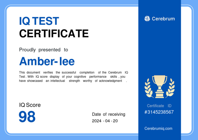 IQ Certificate | PDF