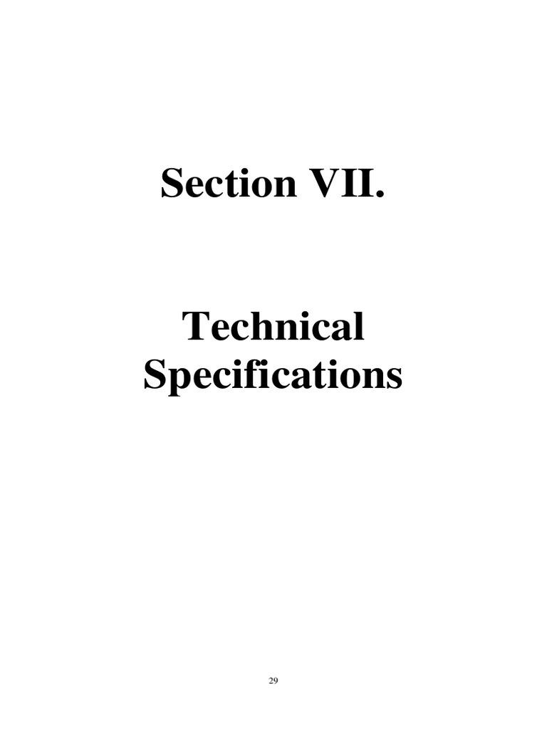 Technical Specification | PDF | Calibration
