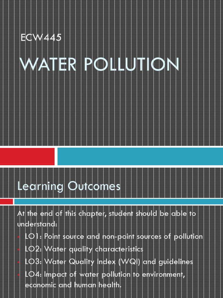 Topic 3 Water Pollution | PDF | Alkalinity | Water Pollution