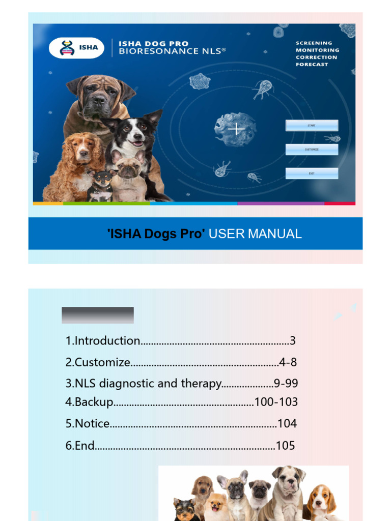 ISHA DOGS PRO - USER MANUAL GUIDE - ENGLISH UK - 2023 | PDF | Electron | Medical Diagnosis
