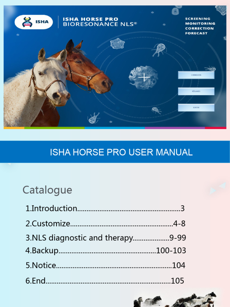 ISHA HORSE PRO - USER MANUAL - ENGLISH - 2023 | PDF | Electron | Medical Diagnosis