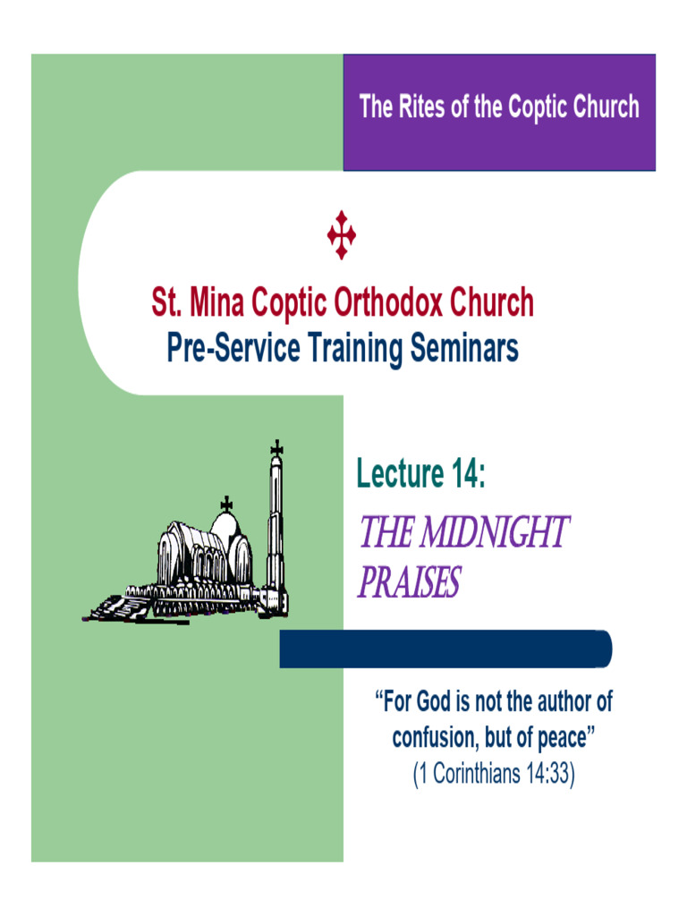 Understanding Coptic Midnight Praises | PDF | Saint | Psalms