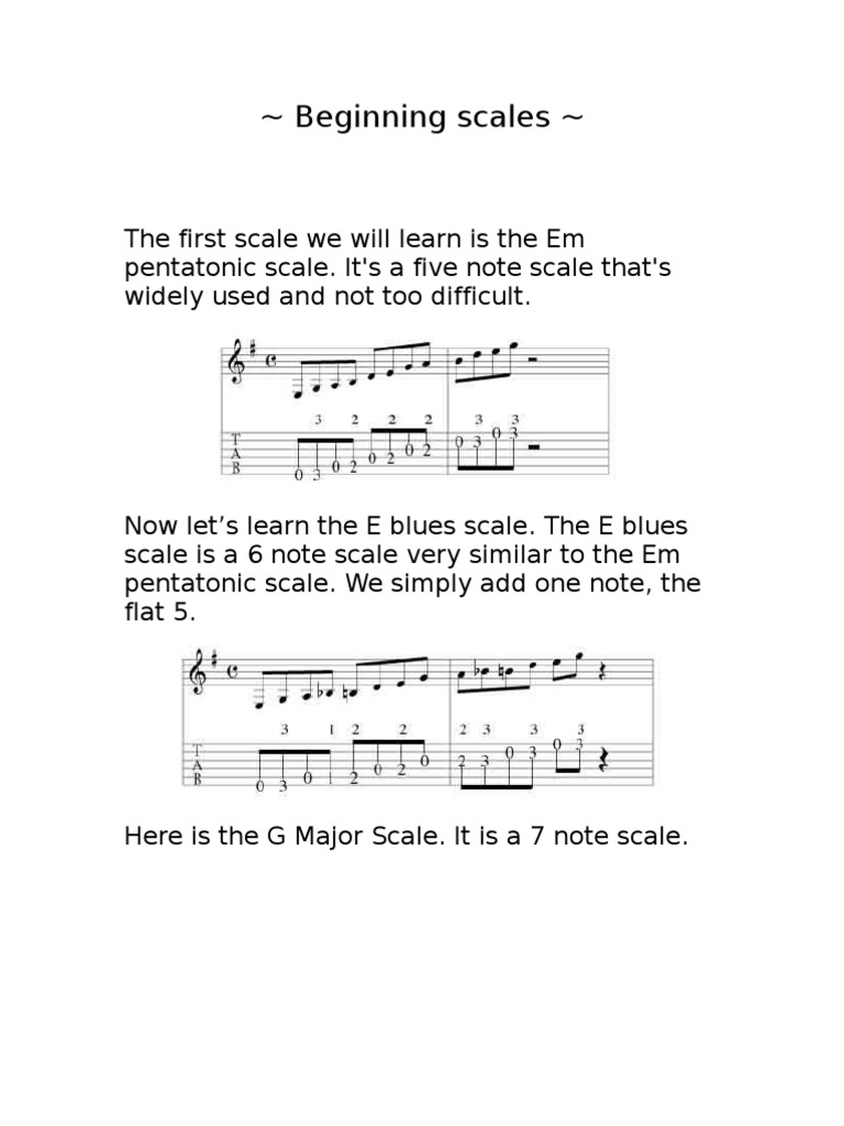 Beginning Scales | PDF | Foreign Language Studies