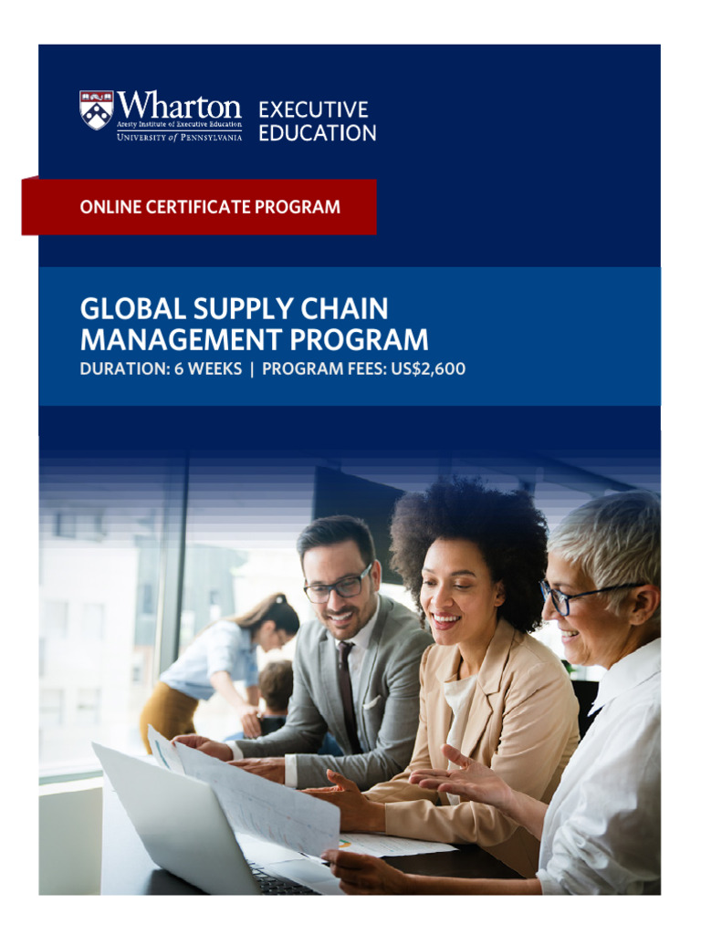 Brochure Wharton GSCM 31-10-2022 V14 | PDF | Supply Chain Management ...