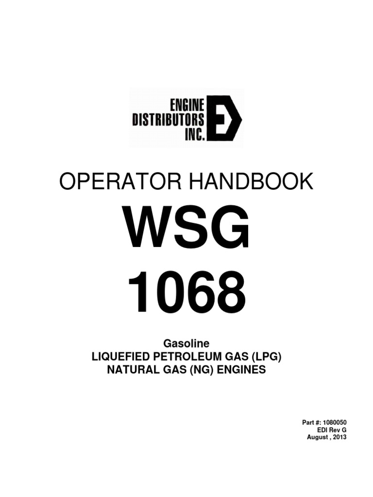 Ford WSG-1068 Engine Operator Handbook | PDF | Motor Oil | Gasoline