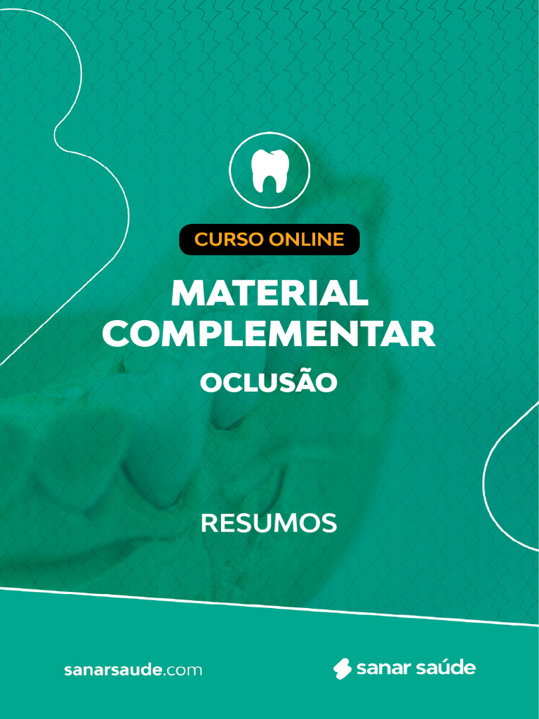 Oclusão - Material Complementar-1612208541 | PDF | Dente humano | Anatomia
