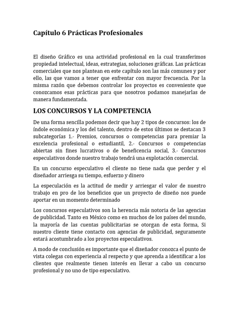 Capítulo 6 Prácticas Profesionales | PDF