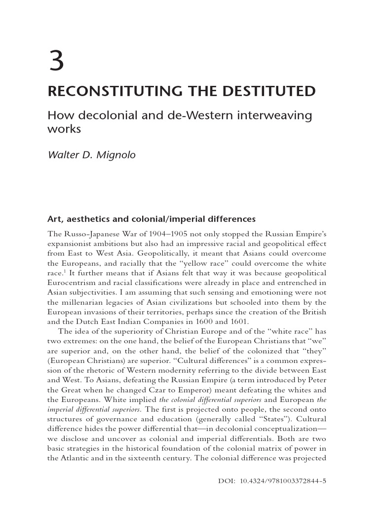 Reconstituting The Destituted | PDF | Discrimination & Race Relations ...