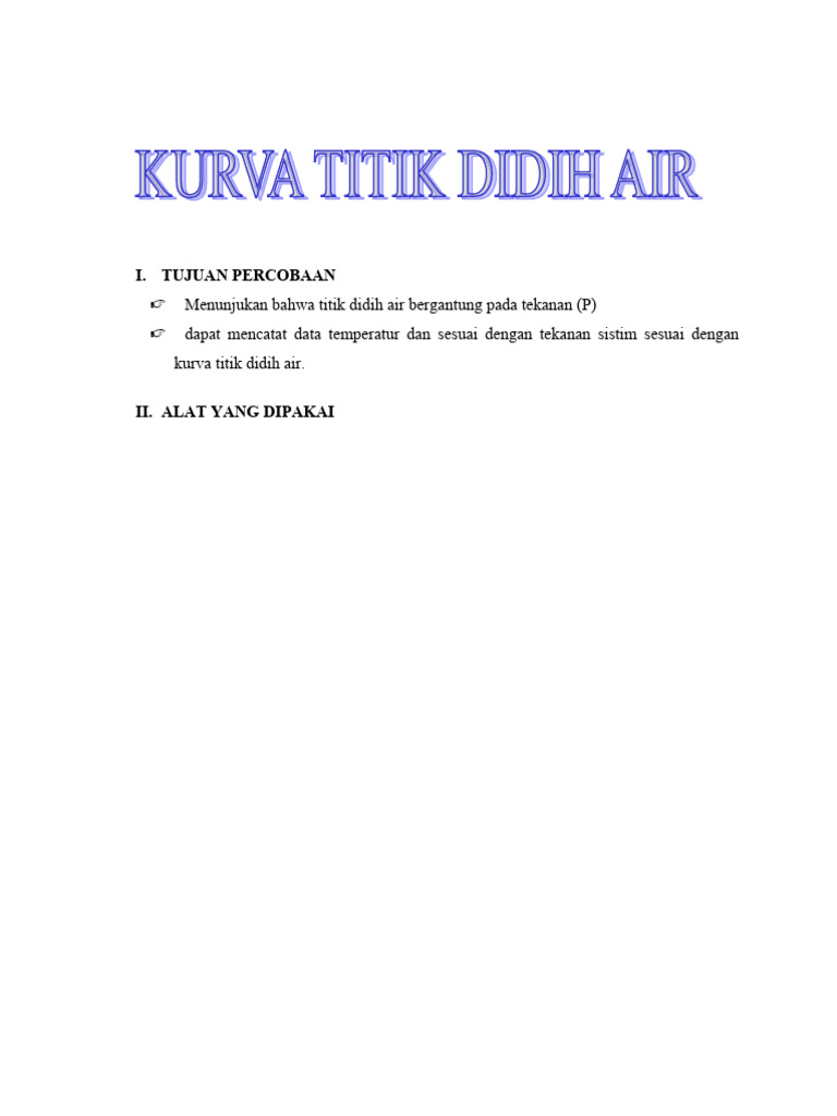 Pengaruh Tekanan pada Titik Didih Air | PDF