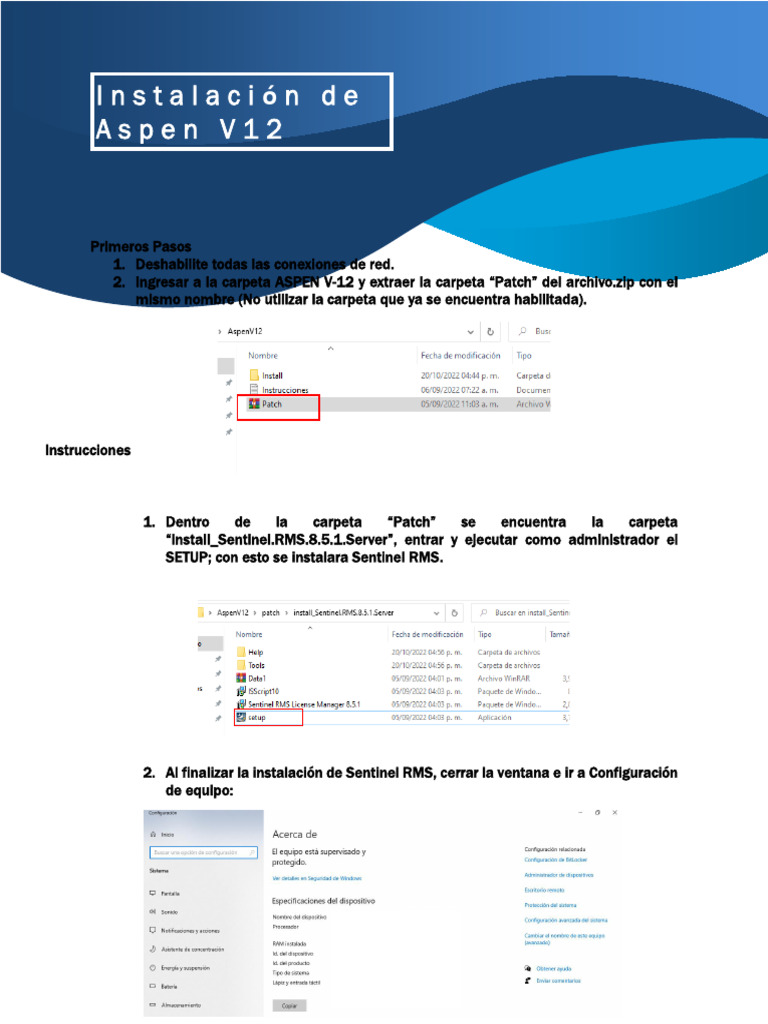 Aspen V12 Instrucciones | PDF | Informática | Arquitectura de Computadores