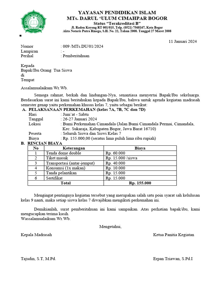 Surat Edaran PTS, PERSAMI, AM DLL | PDF