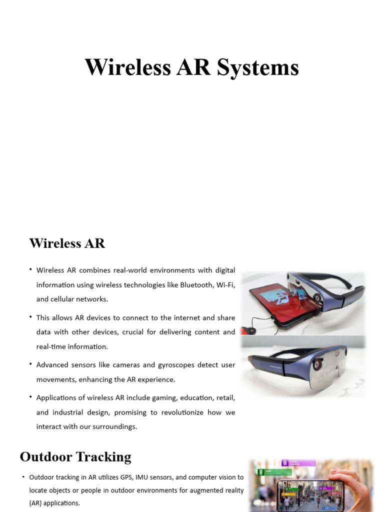 Wireless Data Solutions for AR Systems | PDF | Augmented Reality ...