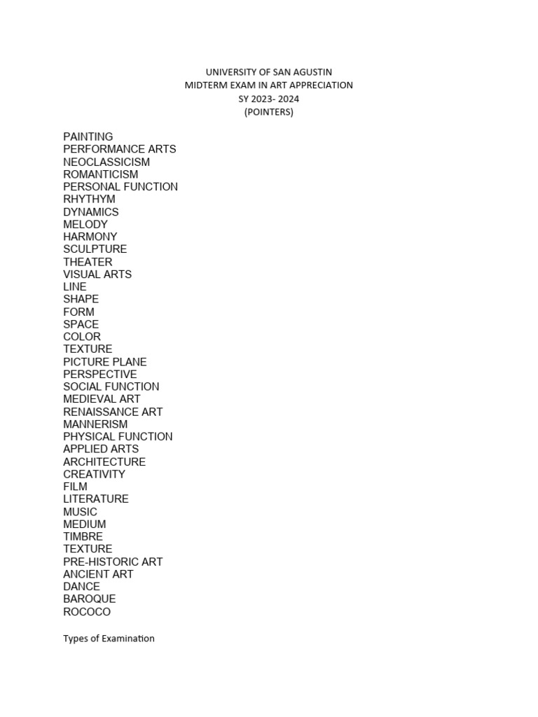 Art App Midterm Pointers | PDF