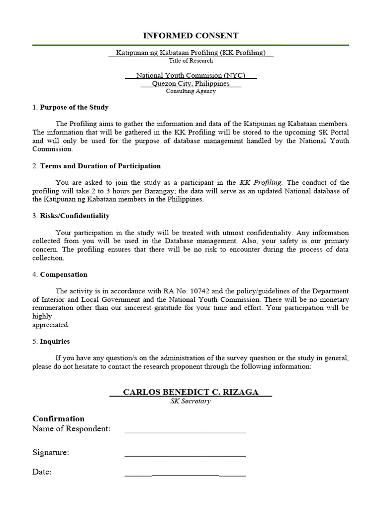 KK Profiling Annex 2 and 3 | PDF