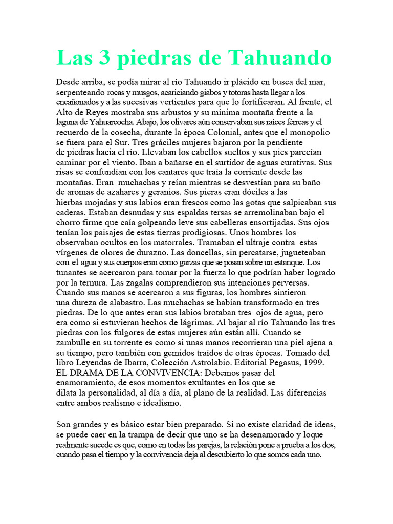Las 3 Piedras de Tahuando | PDF | Geografía Física | Ciencias de la Tierra