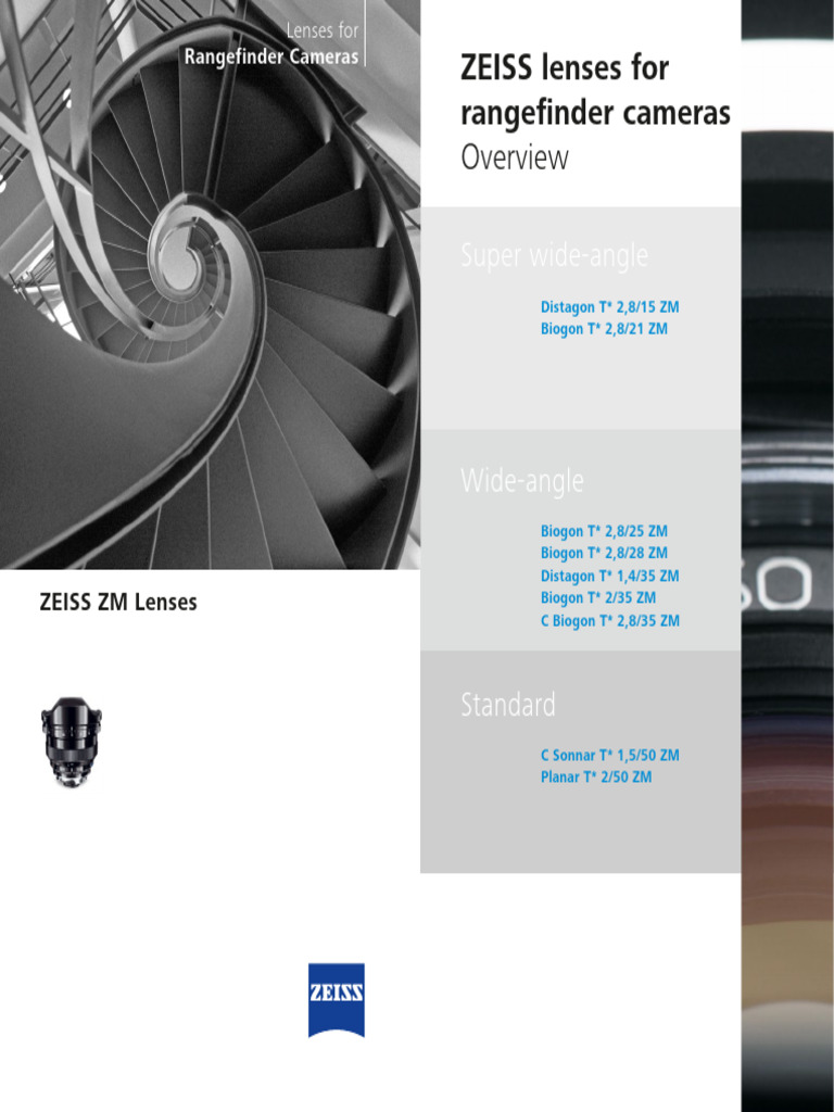 Brochure Zeiss Zm Lenses en 1 | PDF