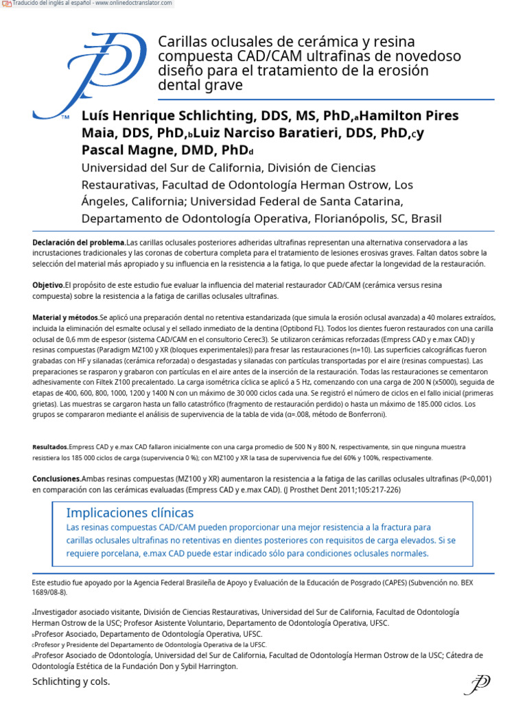 2022 Novel Design Pascal Magne - En.es | PDF | Esmalte de dientes | Diente