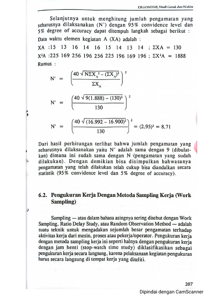 Work Sampling Lengkap | PDF
