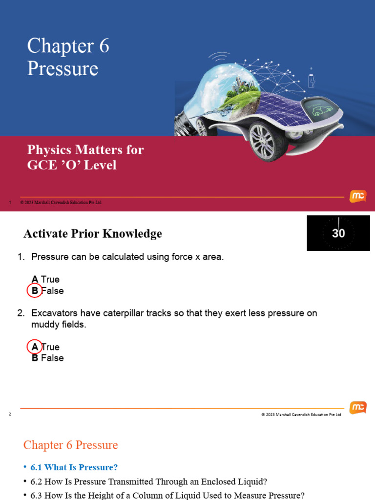 2023 Chap 6 Pressure | PDF | Density | Pressure
