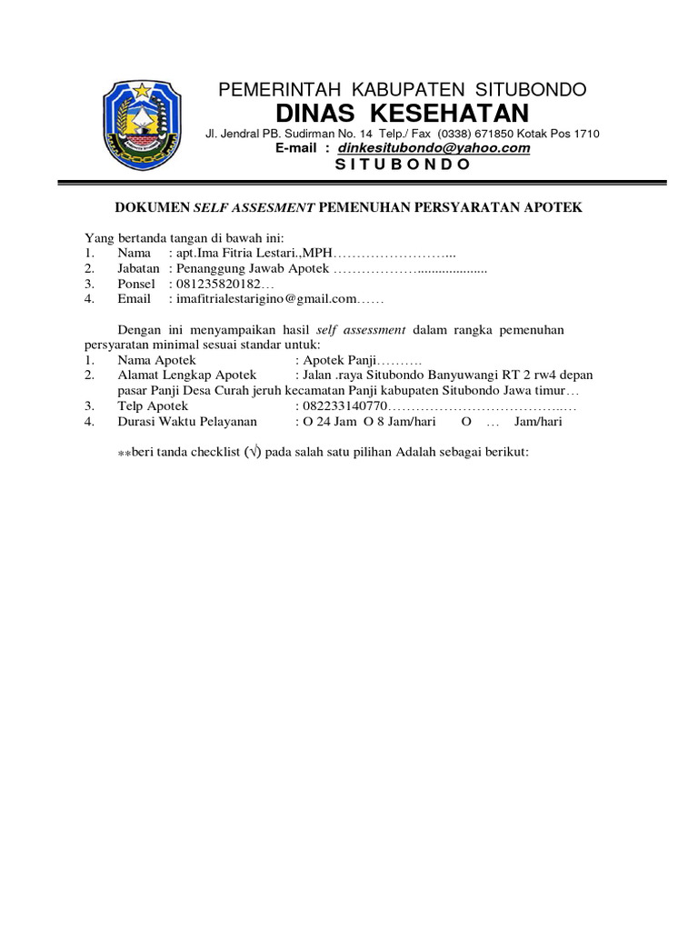 Checklist SA Apotek | PDF