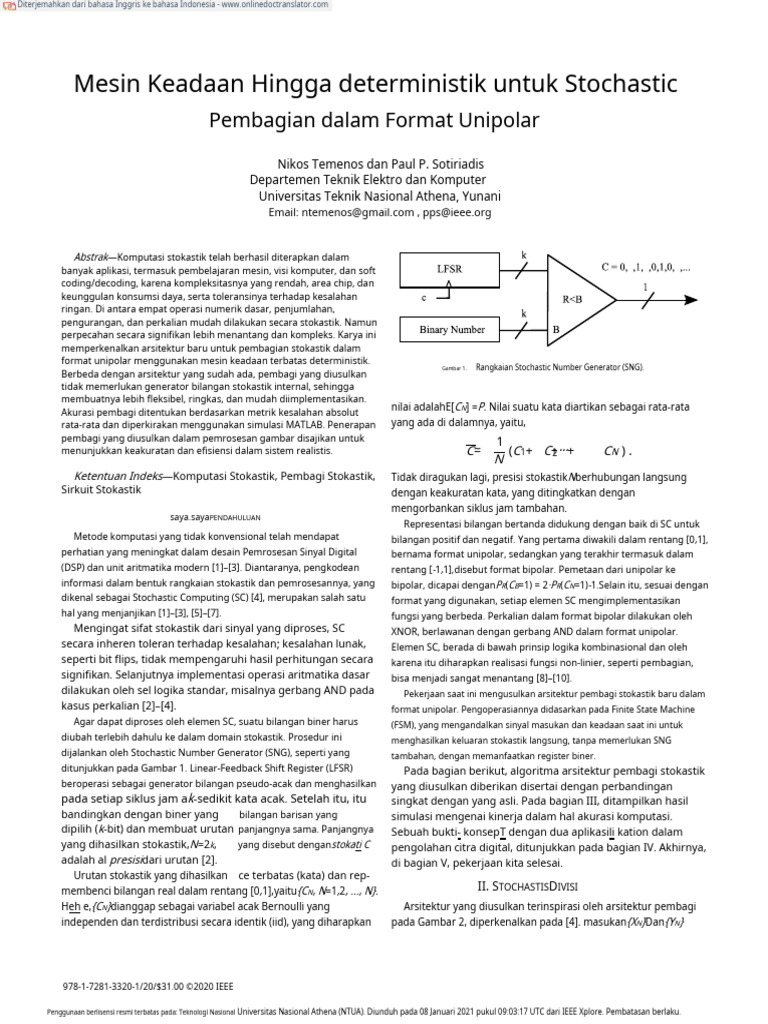 Deterministic Finite State Machines For Stochastic - En.id | PDF