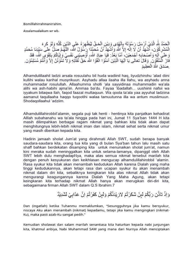 Khutbah Jumat Pdf