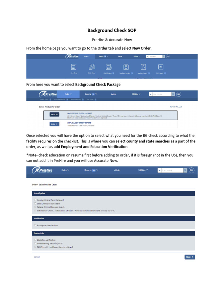 Background Check SOP | Download Free PDF | Background Check | Software