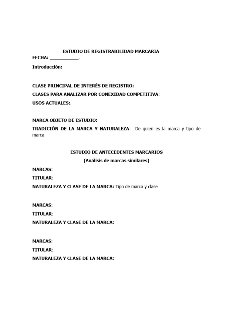 Estudio de Registrabilidad Marcaria | PDF | Negocios