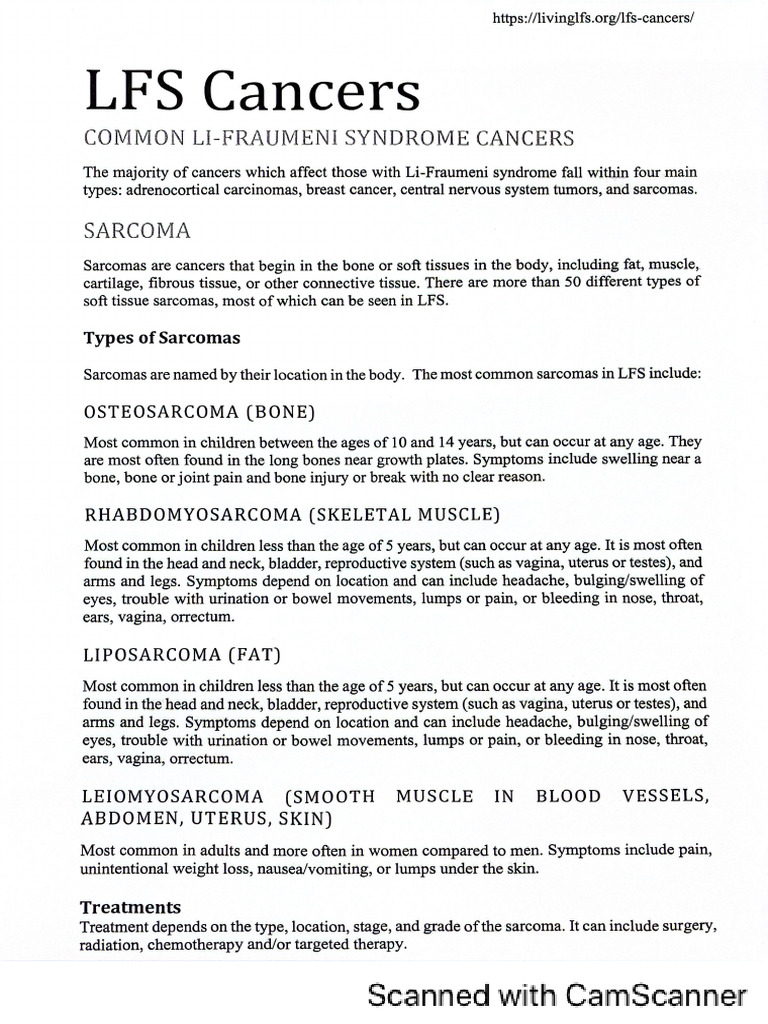 LFS Cancers | PDF