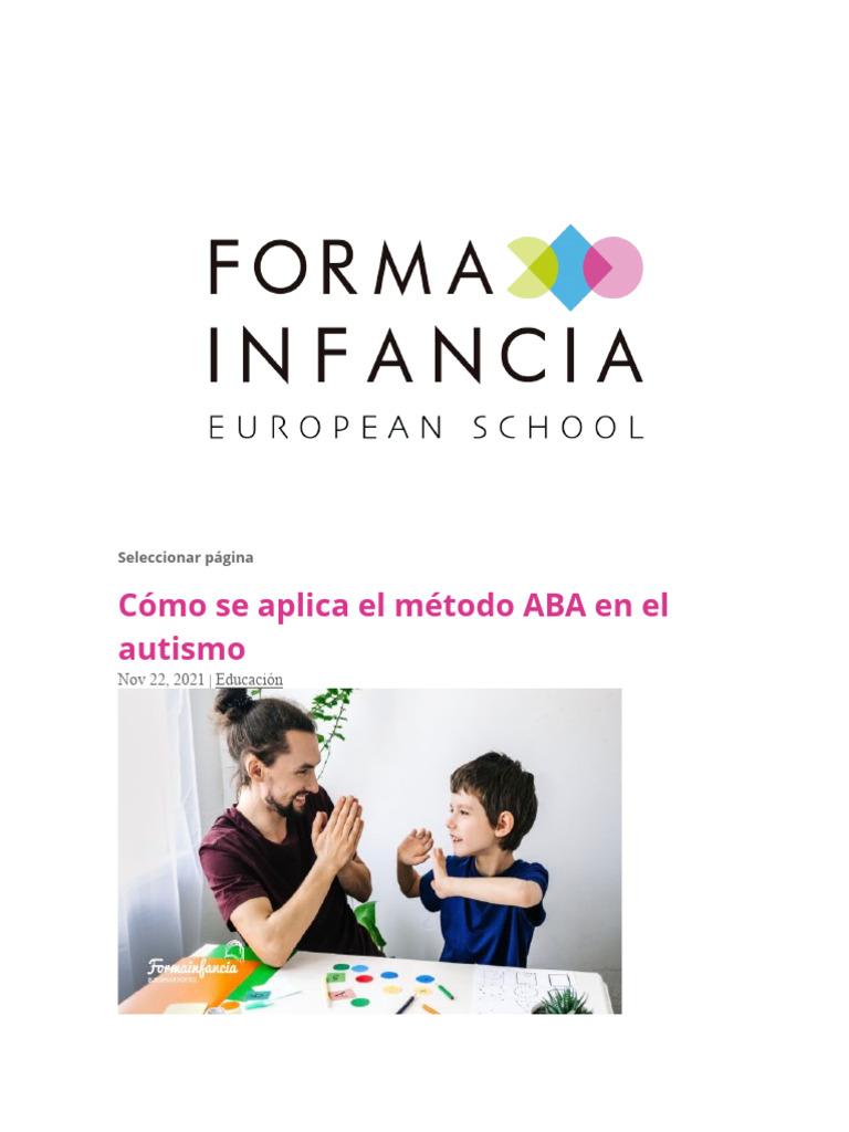 Metodo ABA | Descargar gratis PDF | Espectro autista | Aprendizaje