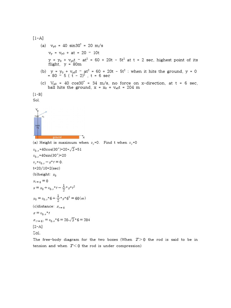 2021-1 일반공학물리 중간고사 답안 | PDF | Applied And Interdisciplinary Physics ...