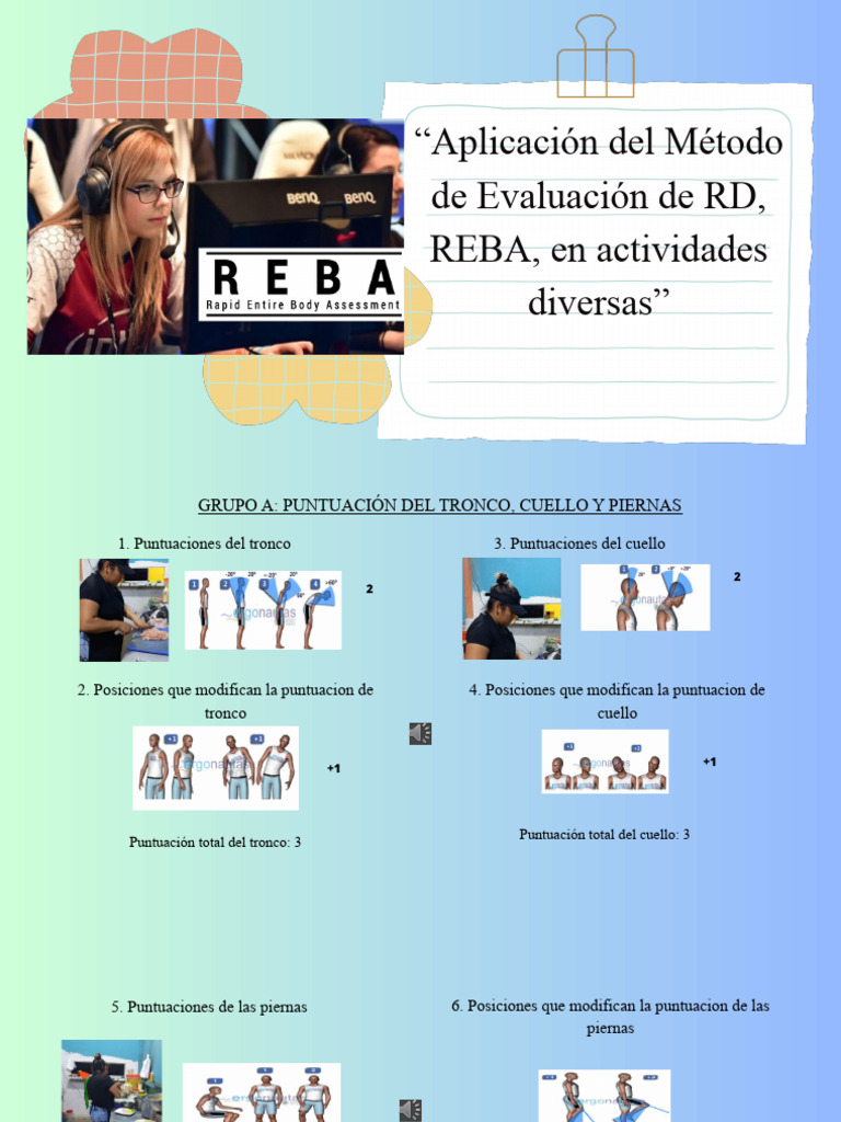 Aplicación Del Método REBA | PDF | Factores humanos y ergonomía