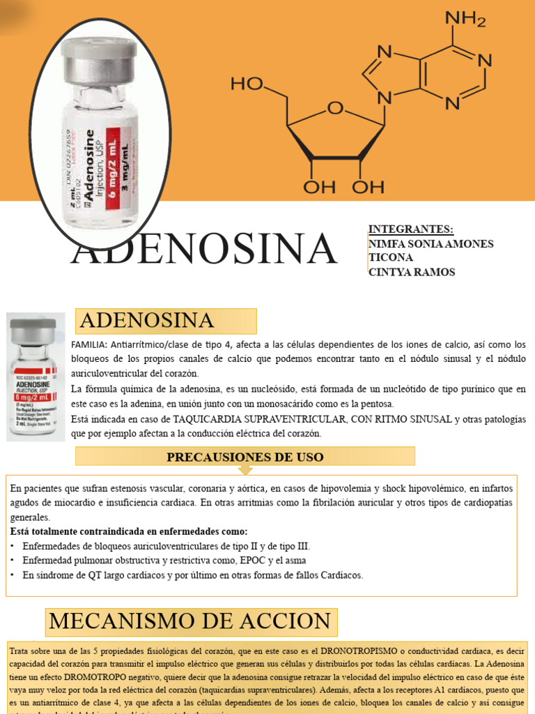 ADENOSINA | PDF | Cardiología | Corazón