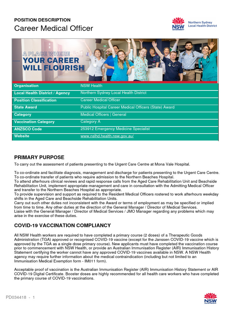 NSWH RequisitionPD REQ320807 | PDF | Health Care | Patient