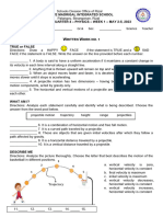 Grade 9 Science Summative Assessment | PDF | Acceleration | Velocity