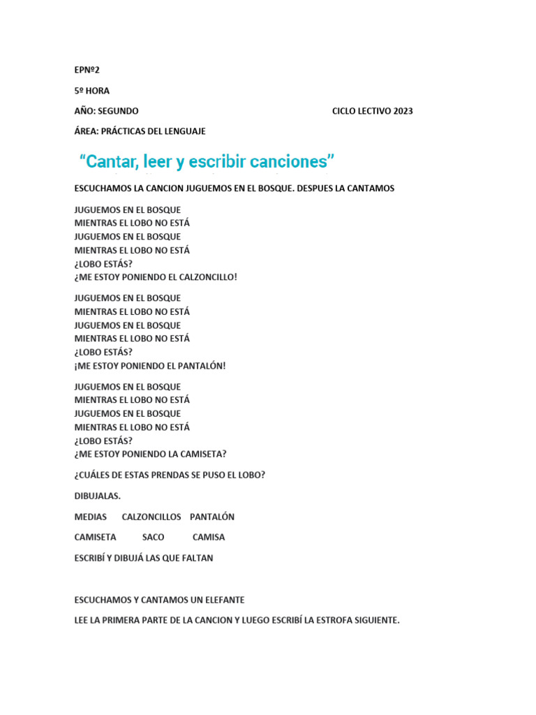 Segundo Pract Leng | PDF | Alimentos