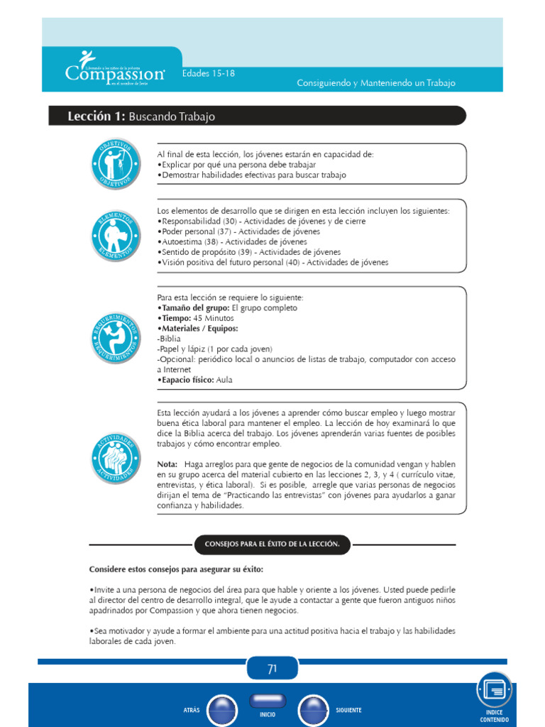 Lección 1:: Buscando Trabajo | PDF