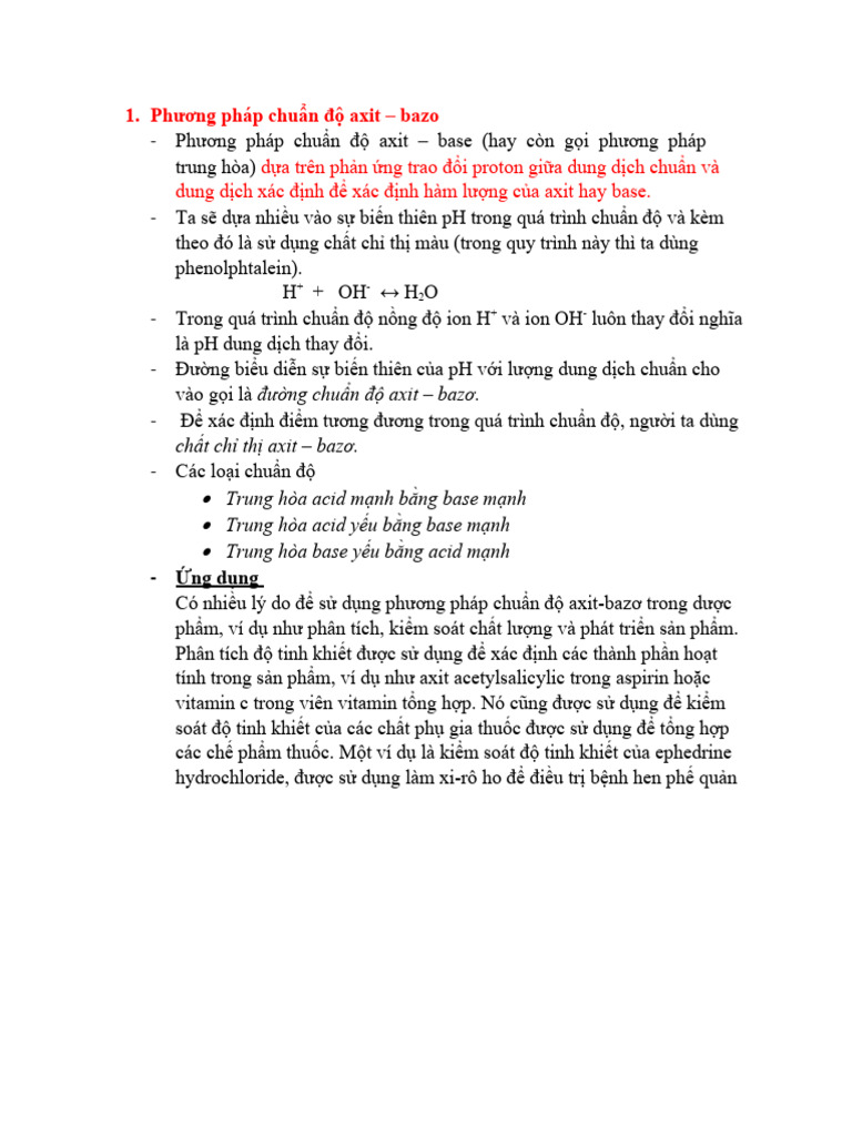 Hóa Phân Tích | PDF