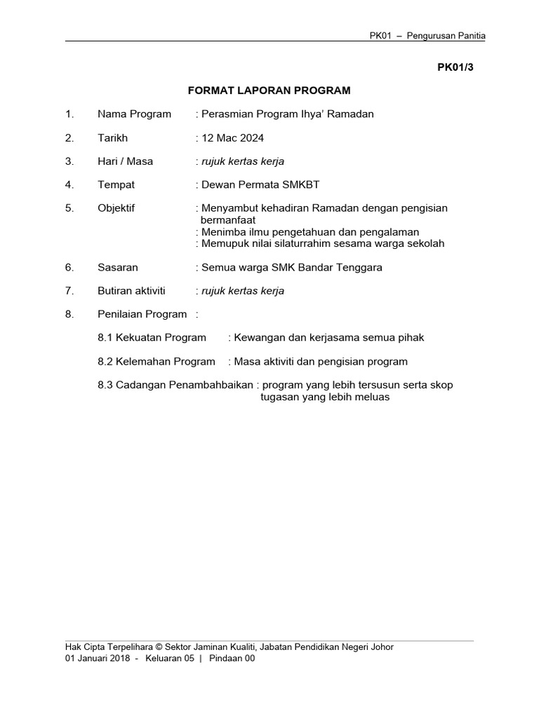 Laporan Program Makdis | PDF