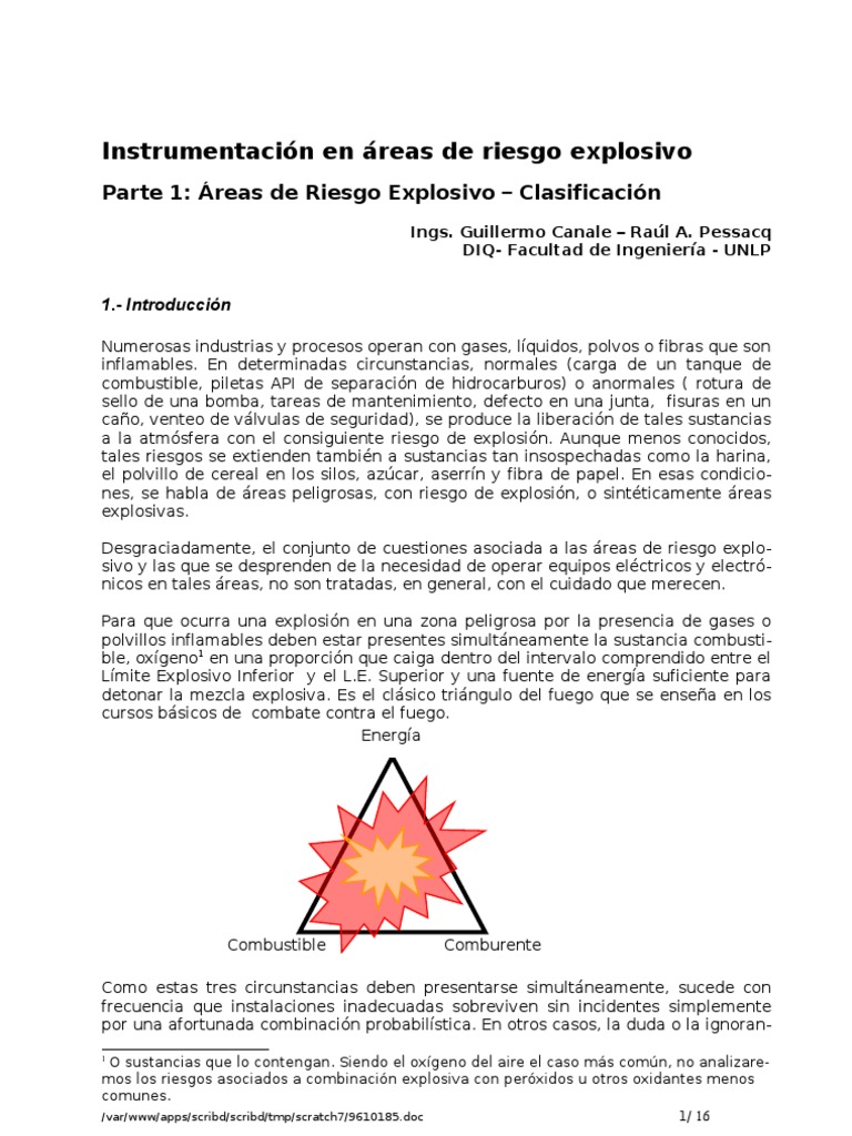 Áreas de Riesgo Explosivo