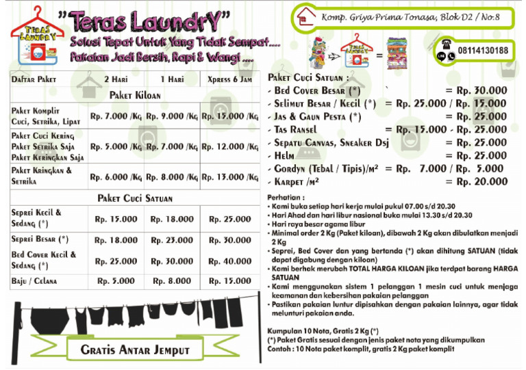 Contoh Brosur Laundry | PDF