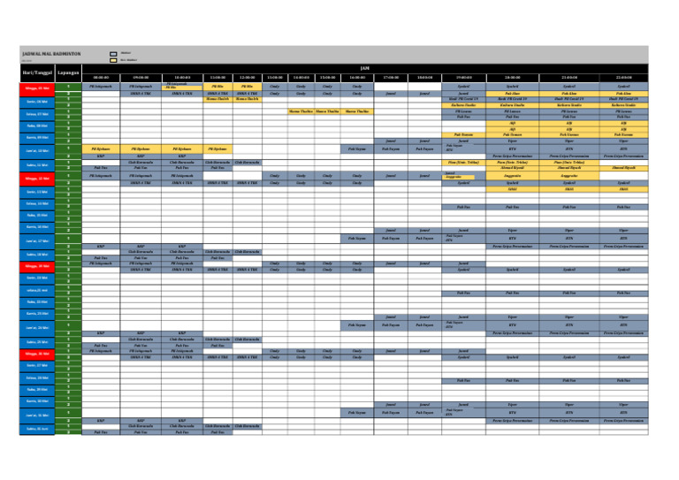 Badminton Schedule May 2024 | PDF