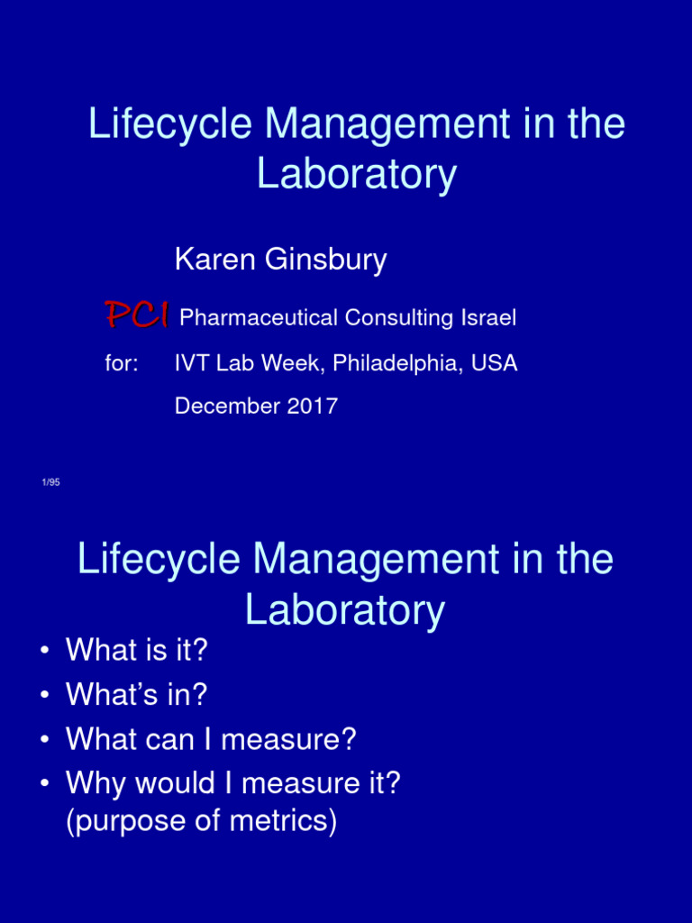 Lifecycle Management in The Laboratory | PDF | Accuracy And Precision ...