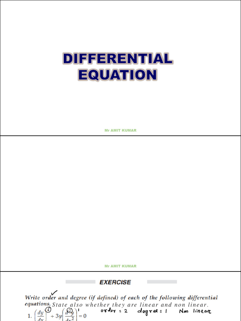Understanding Differential Equations Solutions | PDF | Equations ...